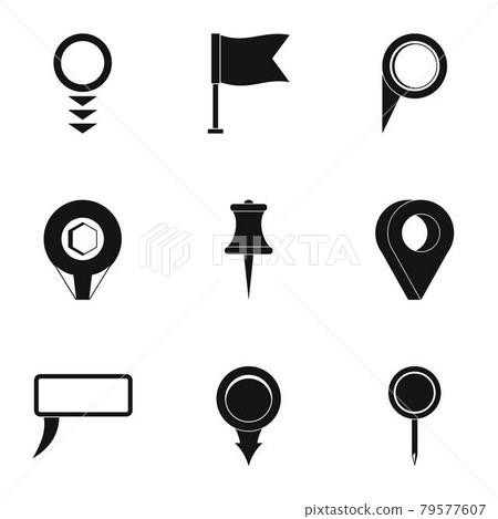 Placement icons set, simple style - Stock Illustration [79577607] - PIXTA
