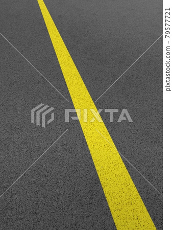 Illustration of a road with a yellow center... - Stock Illustration ...
