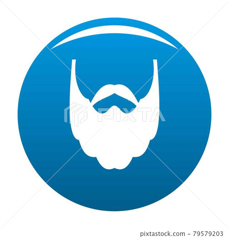 Long beard icon blue vector - Stock Illustration [79579203] - PIXTA