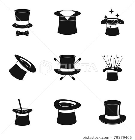 Bonnet icons set, simple style - Stock Illustration [79579466] - PIXTA