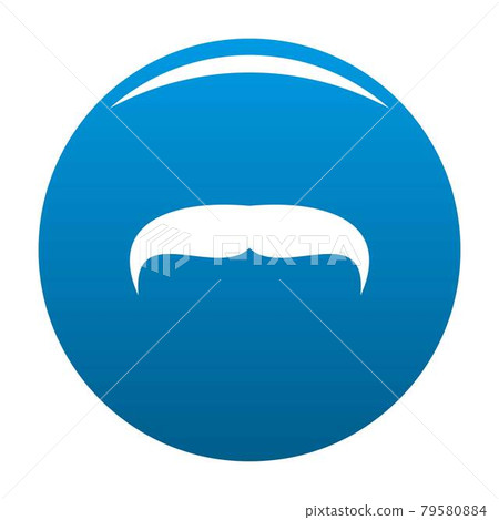 Villainous mustache icon blue vector - Stock Illustration [79580884 ...