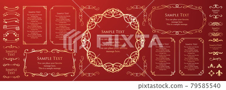 Frame set with object motif. Design material... - Stock Illustration ...