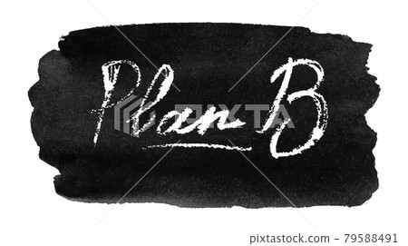 Plan B vector lettering illustration. Business... - Stock Illustration ...