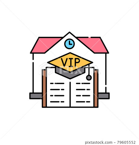 Elite training olor line icon. Children learning. - Stock Illustration ...