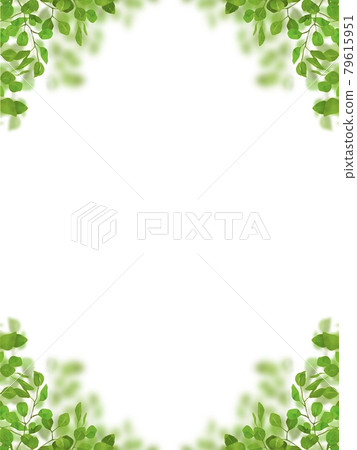 Simple frame of leaves - Stock Illustration [79615951] - PIXTA