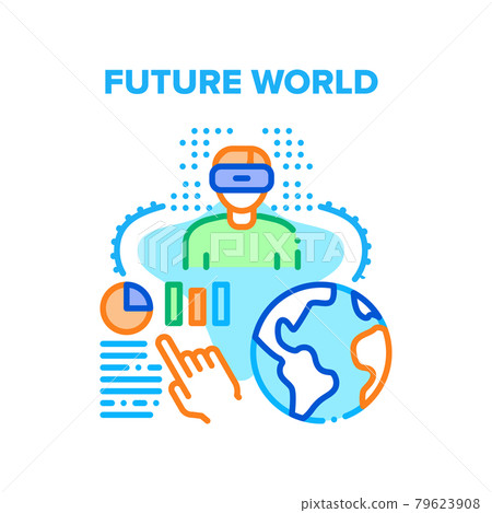 Future World Vector Concept Color Illustration - Stock Illustration ...