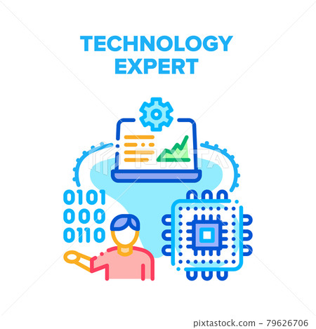 Technology Expert Support Vector Concept Color - Stock Illustration ...