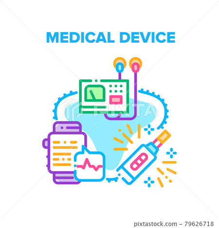 Medical Device Vector Concept Color Illustration - Stock Illustration ...