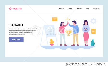 Vector web site gradient design template....-插圖素材 [79628504] - PIXTA圖庫