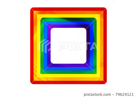 Flag LGBT icons, squared frame. Template... - Stock Illustration ...