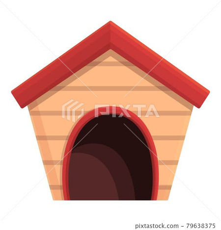 Shelter dog kennel icon cartoon vector. House... - Stock Illustration ...