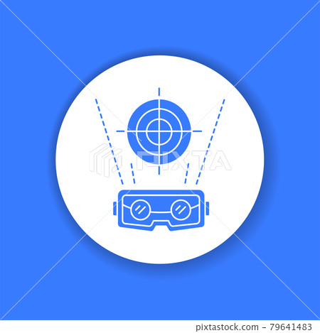 VR military training black glyph icon. Cyber... - Stock Illustration ...