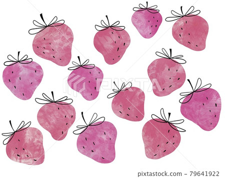 Hand-painted strawberry material set - Stock Illustration [79641922 ...
