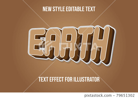 earth editable text effect - Stock Illustration [79651302] - PIXTA