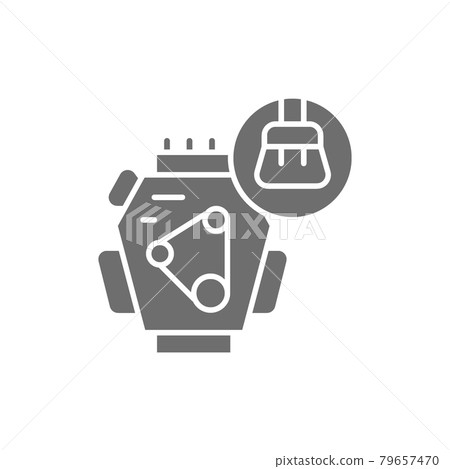 Car motor cleaning grey icon. Isolated on white... - Stock Illustration ...