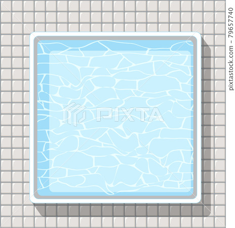 Top view of swimming pool on white background - Stock Illustration ...