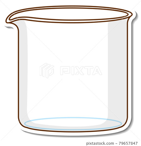 Sticker laboratory glassware on white background - Stock Illustration ...