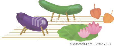 Obon Obon Summer July August Japanese style... - Stock Illustration ...