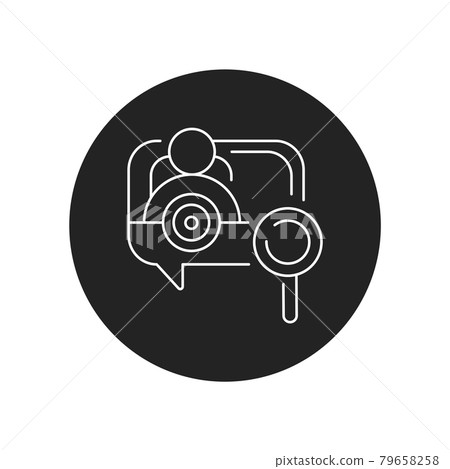 Driver search black glyph icon. Online mobile... - Stock Illustration ...