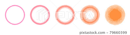 Set of 5 vector background circle frames - Stock Illustration [79660399 ...