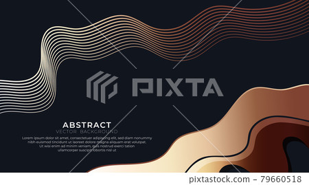Modern luxury golden line wave abstract vector... - Stock Illustration ...