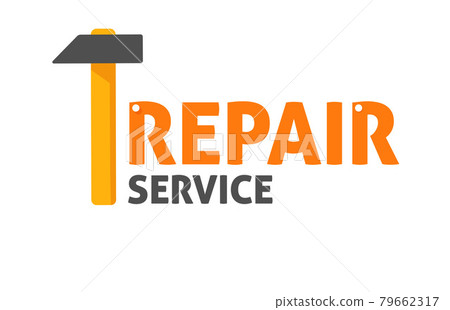Maintenance or repair service sign vector... - Stock Illustration ...