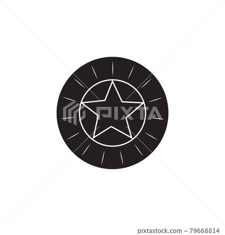 rising star emblem logo design tempalte - Stock Illustration [79668814 ...