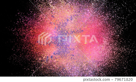 3D rendering of colorful explosion of colored...-插圖素材 [79671820] - PIXTA圖庫