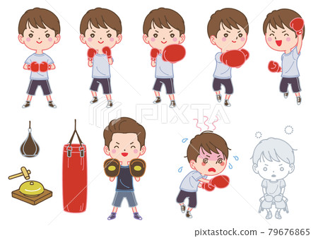 boxercise, gents, male - Stock Illustration [79676865] - PIXTA