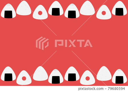 rice ball, frame, pattern - Stock Illustration [79680394] - PIXTA