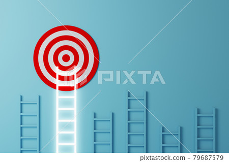 Longest white ladder growing up growth to... - Stock Illustration ...