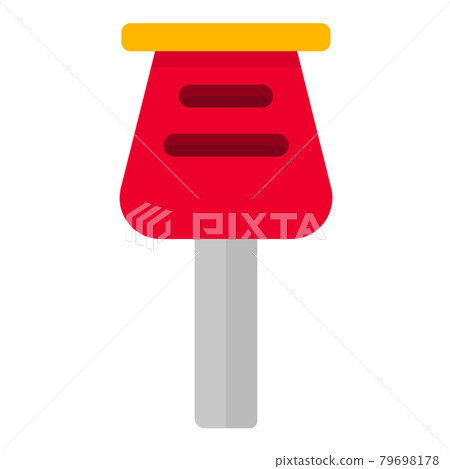 red letter post box icon. doodle icon drawing - Stock Illustration ...