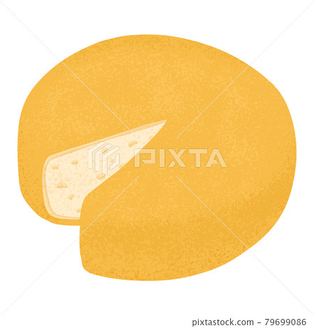 Swiss cheese round wheel with cut piece vector... - Stock Illustration ...