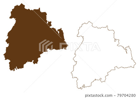 Altenburger Land district (Federal Republic of... - Stock Illustration ...