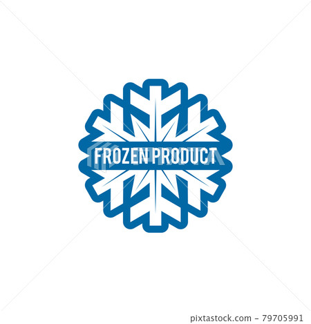 Frozen product label logo design template - Stock Illustration ...