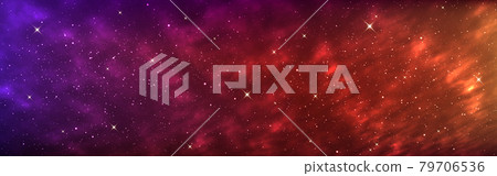 Space background wide. Colorful cosmos banner.... - Stock Illustration ...