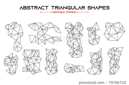 Abstract_Triangle_Set_01.cdr - Stock Illustration [79706728] - PIXTA
