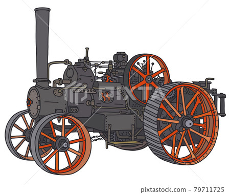 The vintage steam traction engine - Stock Illustration [79711725] - PIXTA