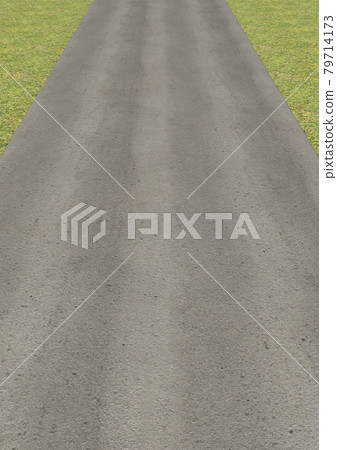 road, straight path, bicycle - Stock Illustration [79714173] - PIXTA