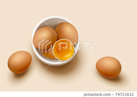 Fresh egg element collection - Stock Illustration [79721632] - PIXTA