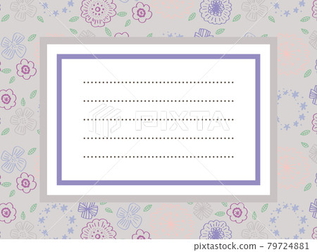 Purple flower pattern letter frame - Stock Illustration [79724881] - PIXTA