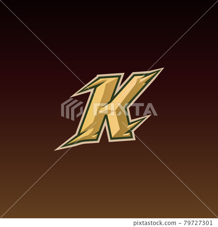 Letter K Game Logo Esport Gaming vector... - Stock Illustration ...