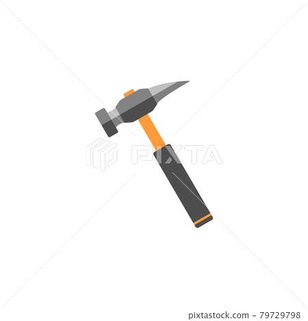 Hammer flat icon, build repair elements - Stock Illustration [79729798 ...