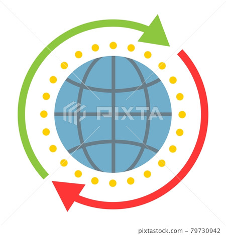 Global solution flat icon, seo and development - Stock Illustration ...