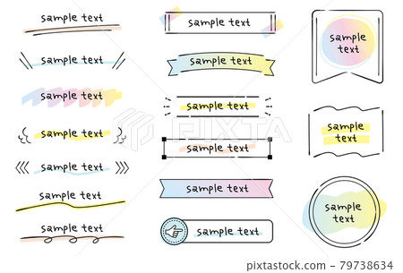 Hand-painted fashionable headline frame... - Stock Illustration ...