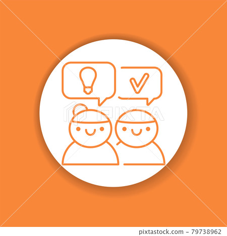 Logical reasoning color Characters glyph icon.... - Stock Illustration ...
