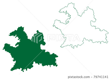 Solapur district (Maharashtra State, Pune... - Stock Illustration ...