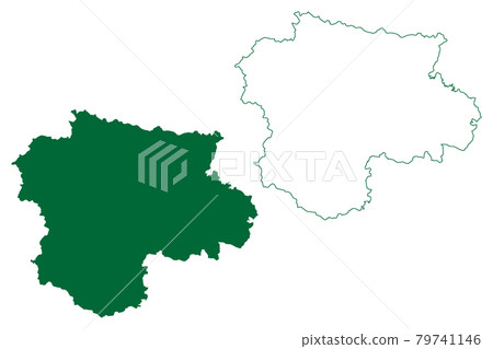 Satara district (Maharashtra State, Pune... - Stock Illustration ...
