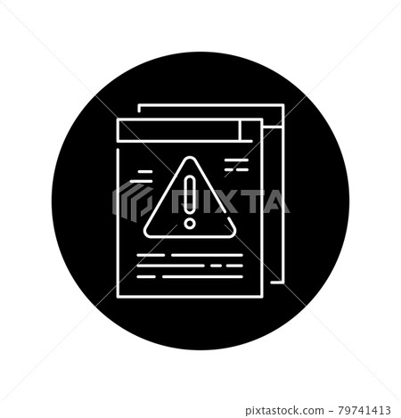 Problem black glyph icon. Pictogram for web... - Stock Illustration ...