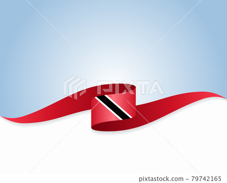 Trinidad and Tobago flag wavy abstract... - Stock Illustration ...